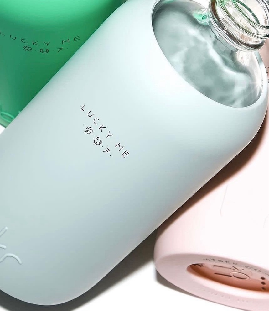 James Lucky Me • Opaque soft sage green with black print – the bkr archives