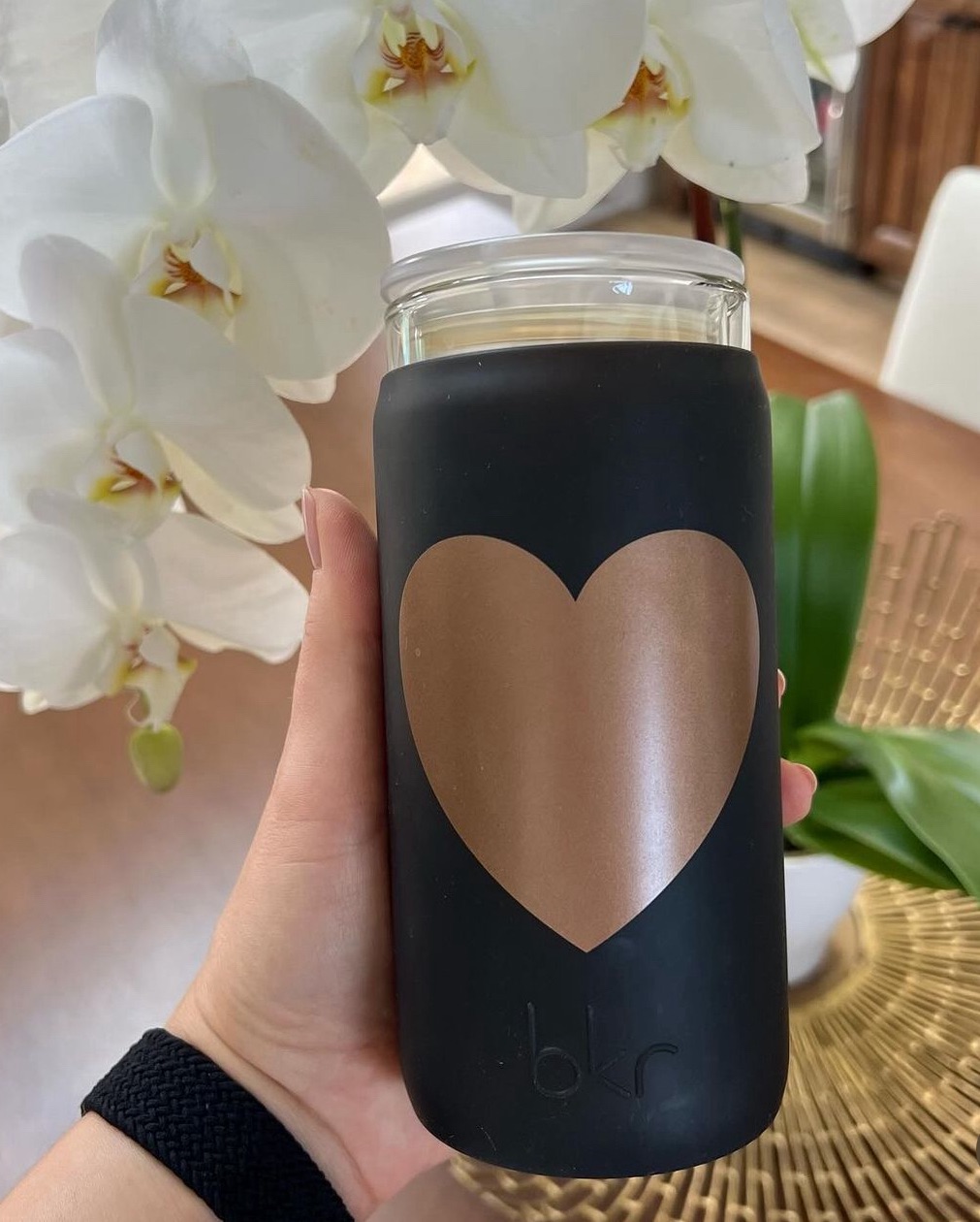 Jet Copper Heart • Opaque black with a metallic copper heart – the bkr ...